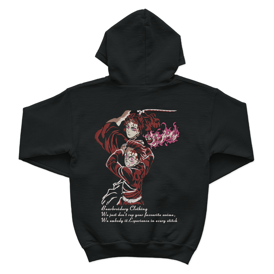 Tanjiro X Yoriichi Embroidered Hoodie– Bearbroidery Clothing