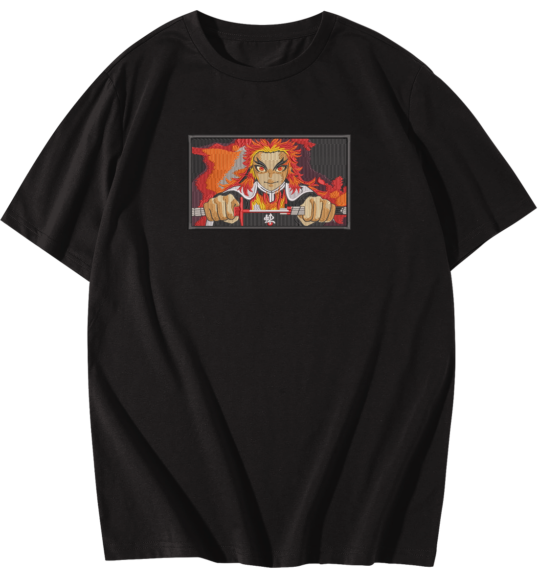 Kyojuro Rengoku Embroidered Oversize T-Shirt– Bearbroidery Clothing
