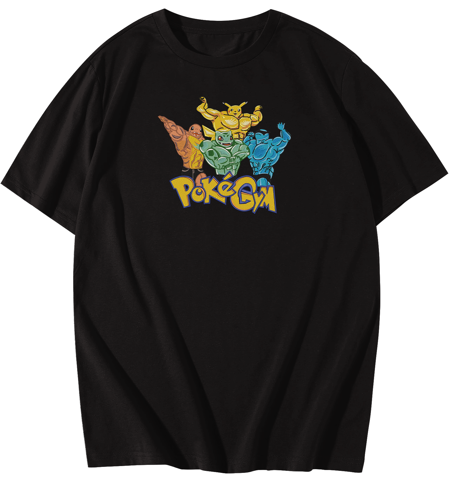 Pokegym Embroidered Oversize T-Shirt– Bearbroidery Clothing